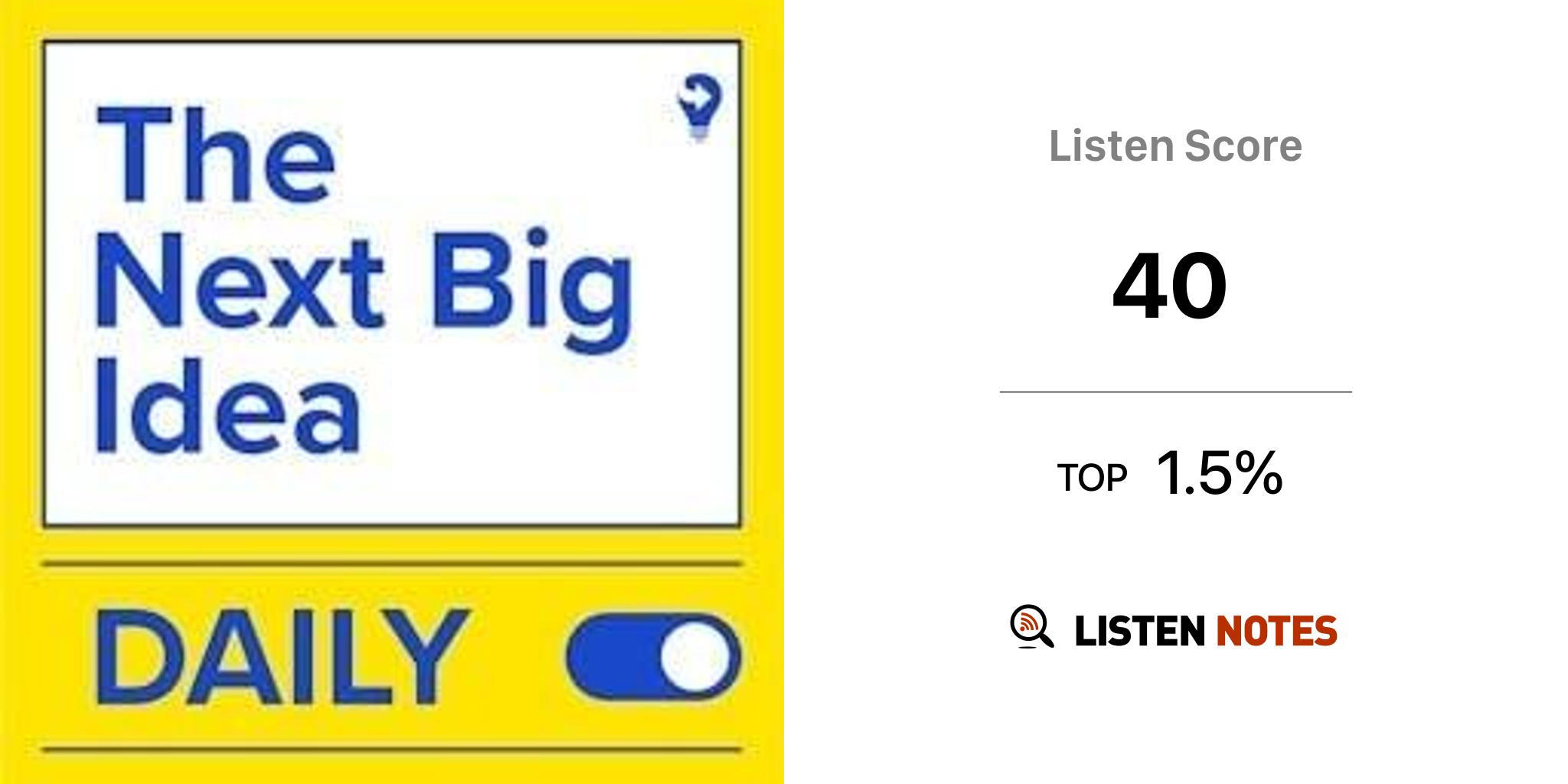 The Next Big Idea Daily (podcast) - Next Big Idea Club | Listen Notes