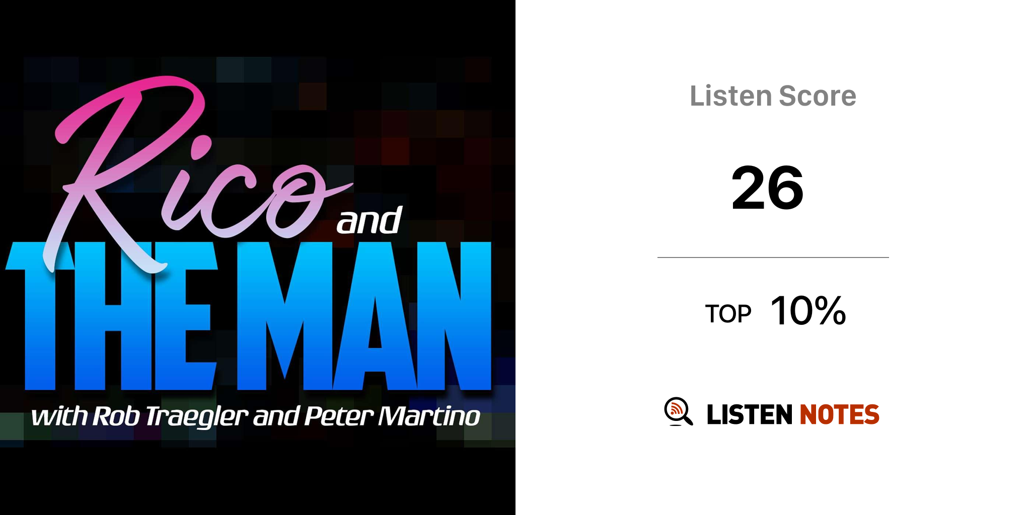 Rico and The Man (podcast) - Rob Traegler and Peter Martino | Listen Notes