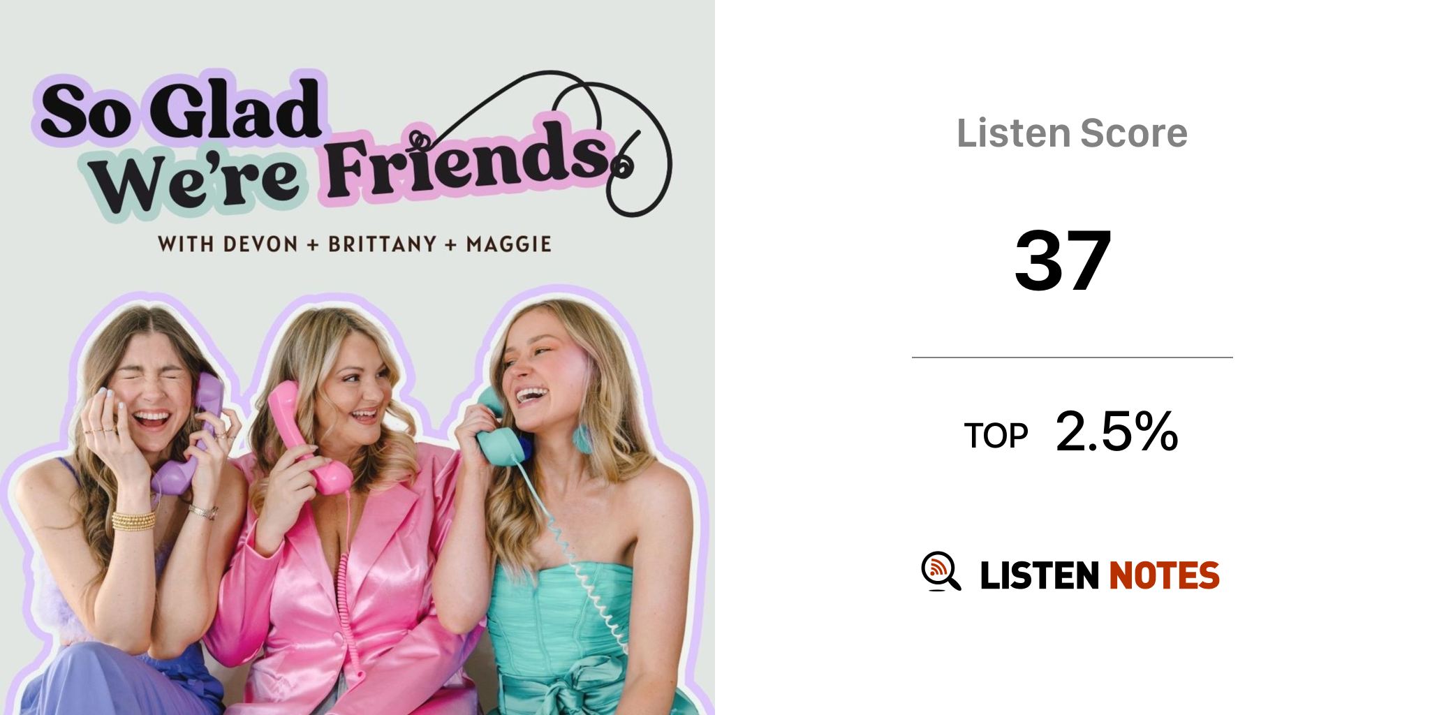 So Glad We're Friends (podcast) - So Glad We're Friends | Listen Notes