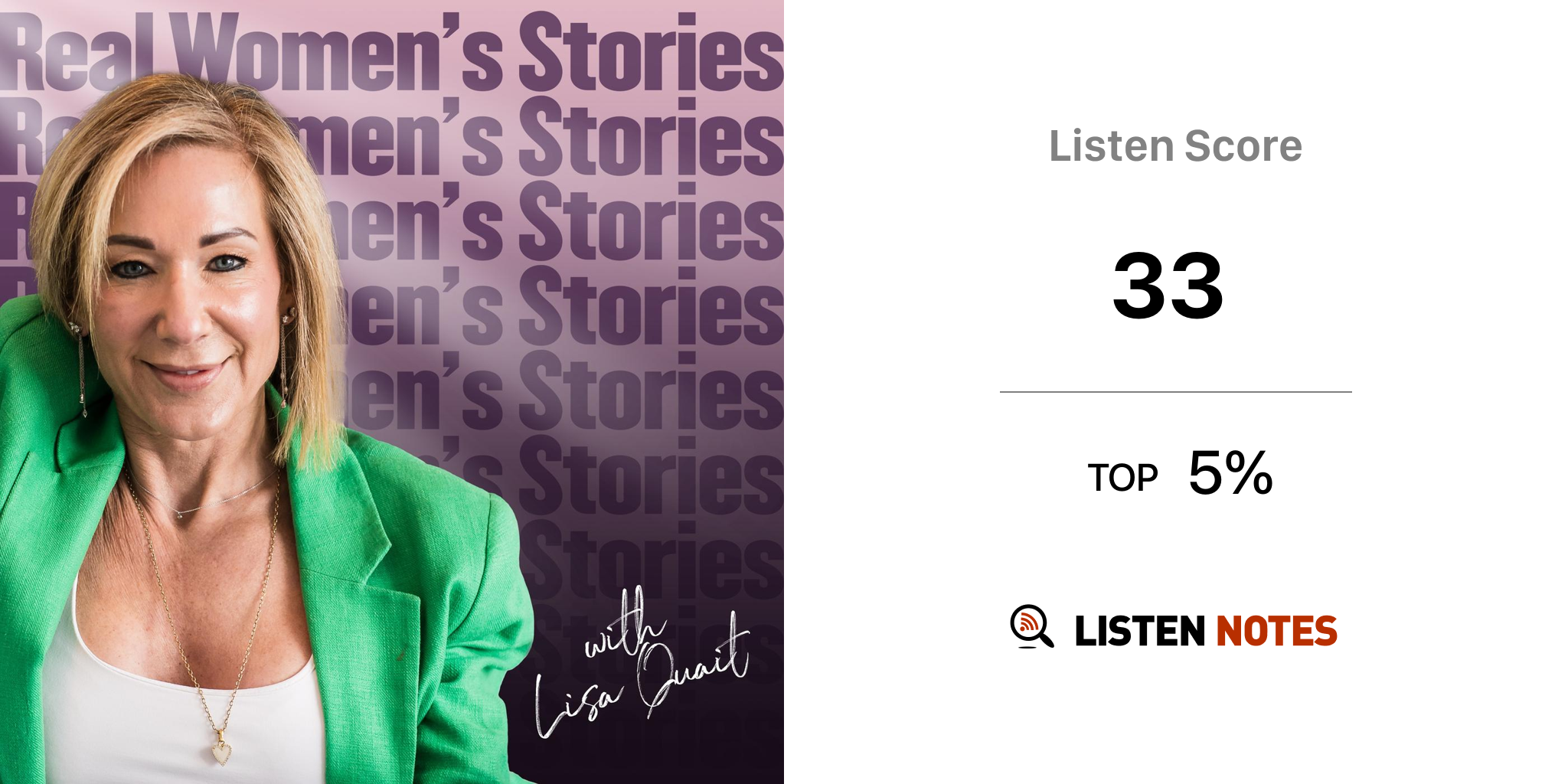 Real Women's Stories with Lisa Quait (podcast) - Lisa Quait | Listen Notes