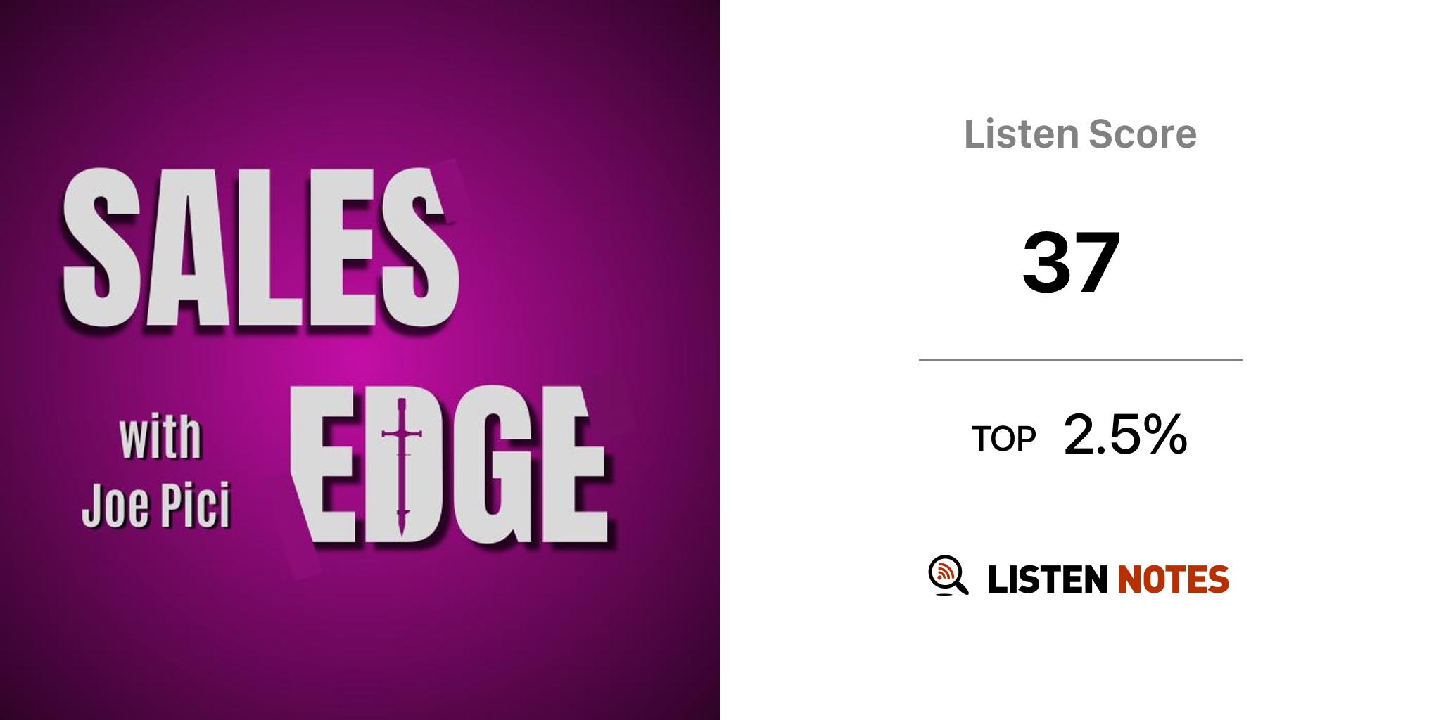 The Sales Edge Podcast - Joe Pici | Listen Notes