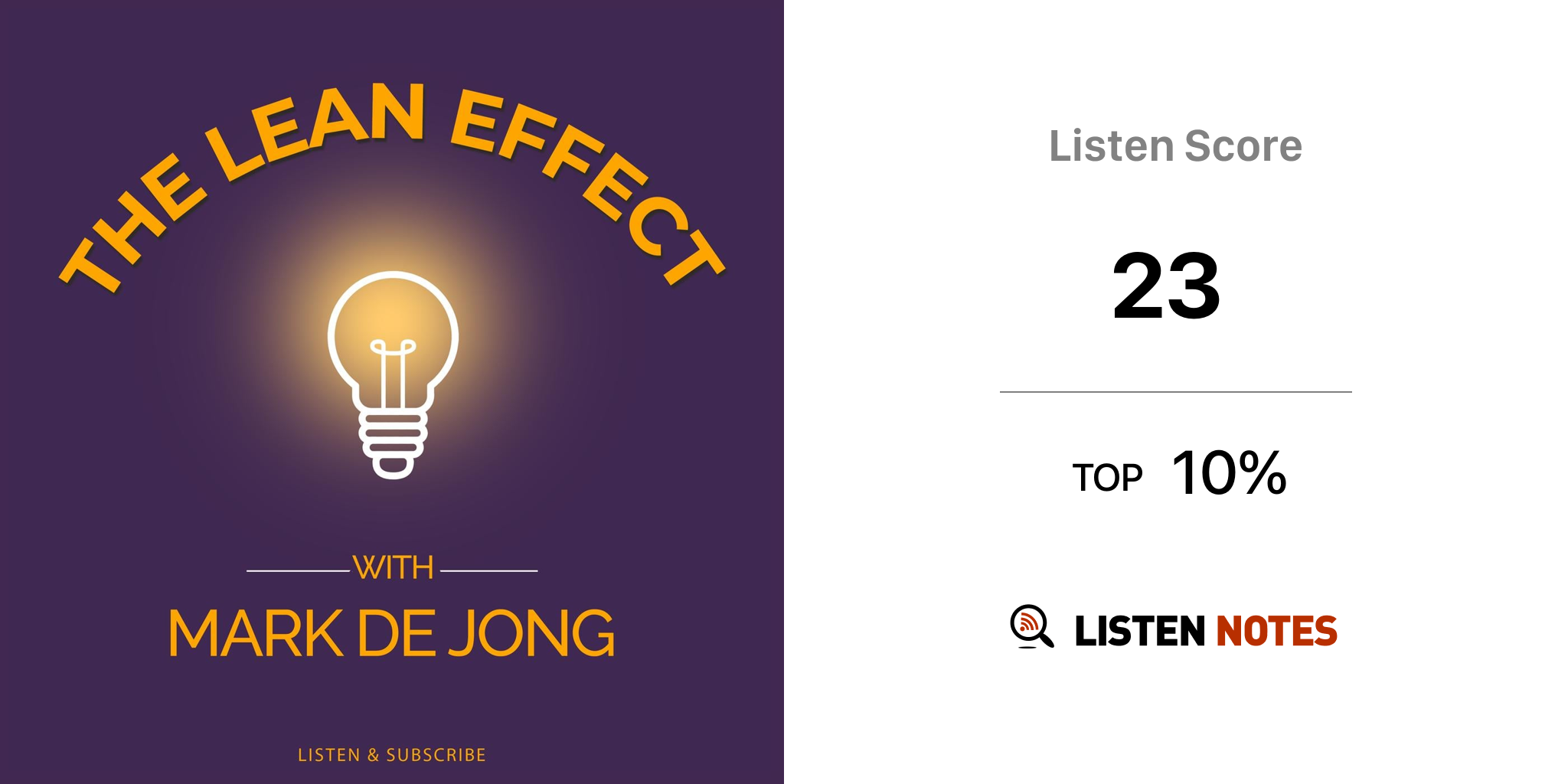 The Lean Effect (podcast) - Mark DeJong | Listen Notes