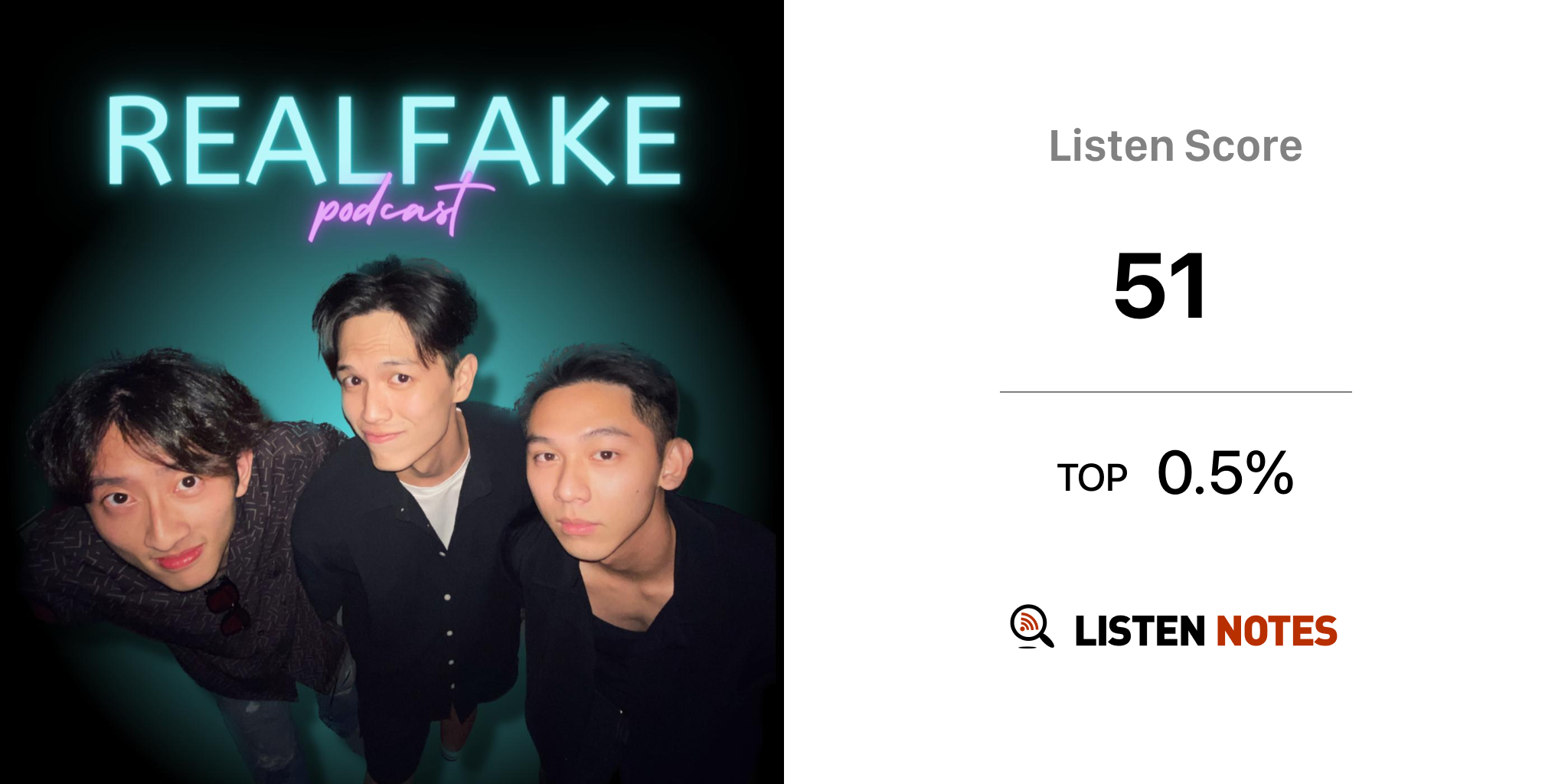 REALFAKE (podcast) - Daniel Chen, Sean Peng, Kai Lin | Listen Notes