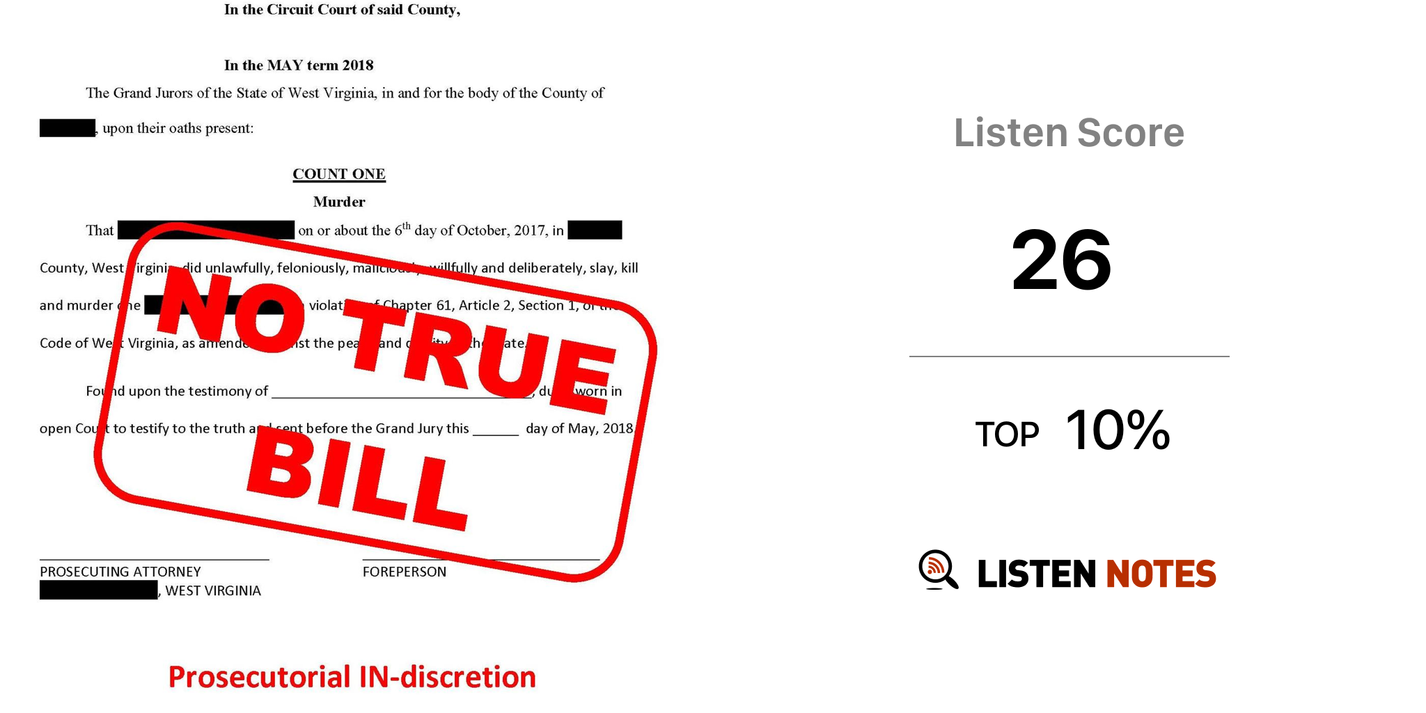 No True Bill (podcast) - No True Bill | Listen Notes