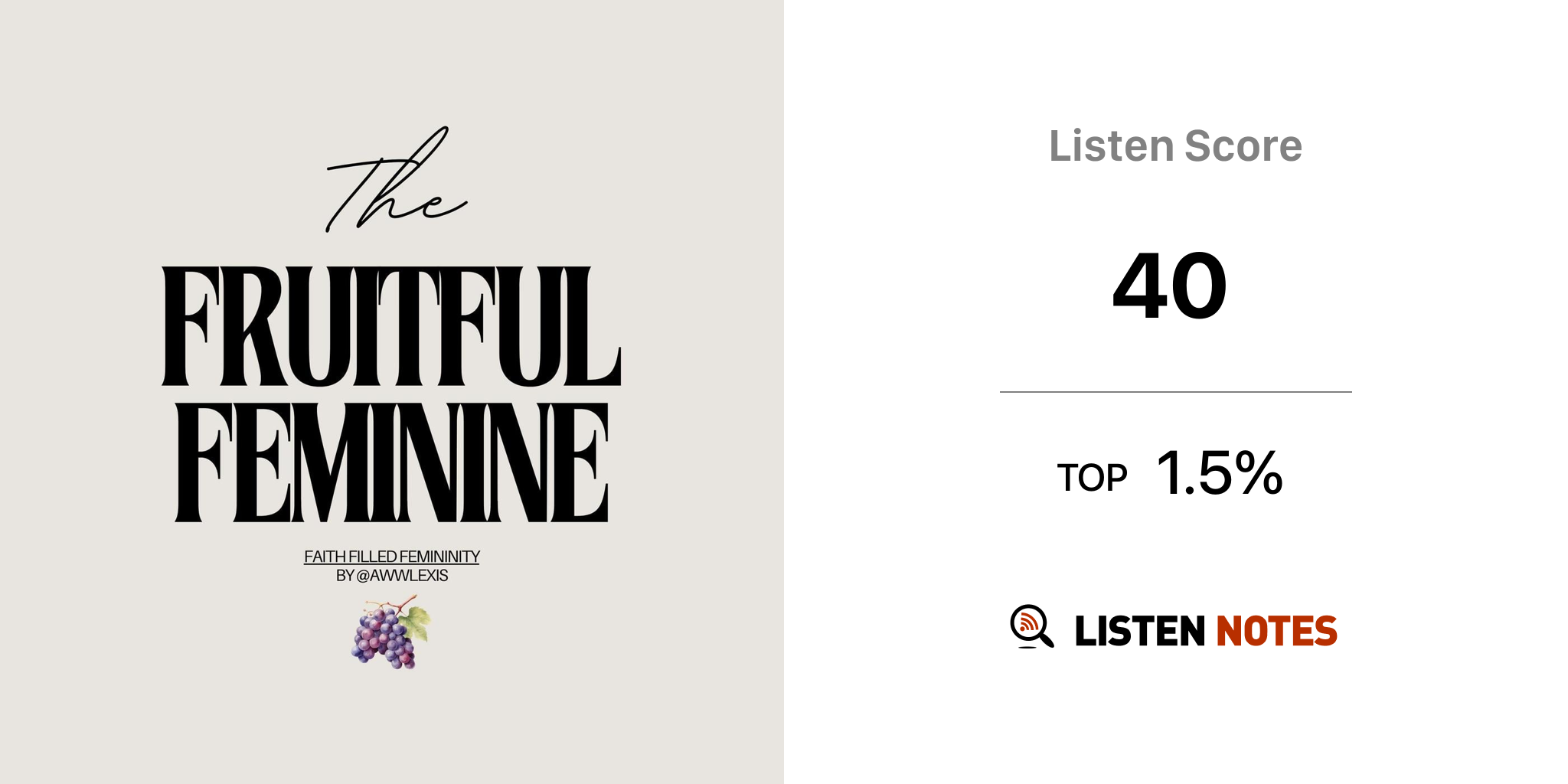 The Fruitful Feminine (podcast) - Alexis | Listen Notes