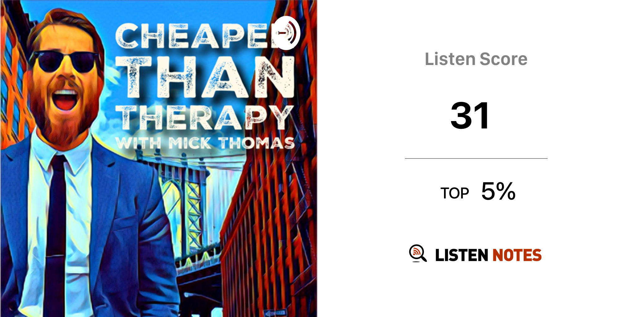 Cheaper than therapy (podcast) - Mick Thomas | Listen Notes