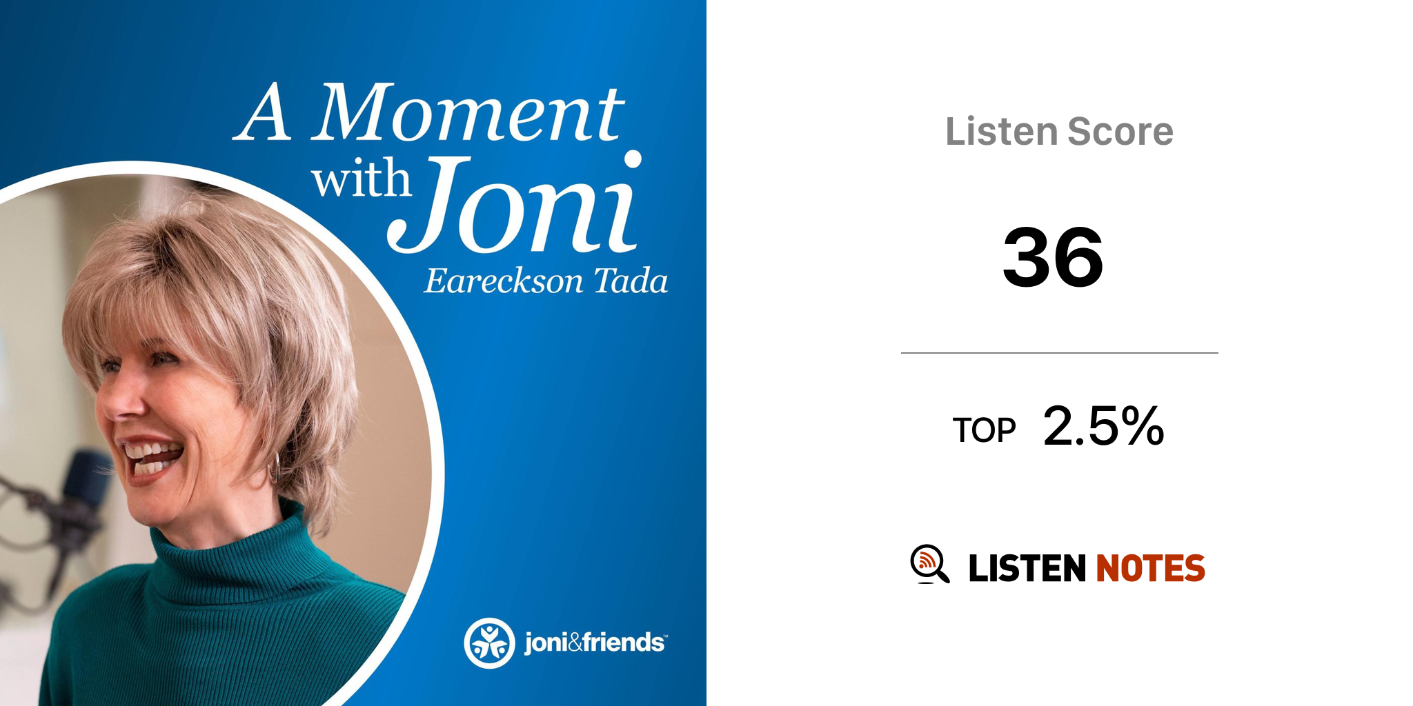 A Moment with Joni Eareckson Tada (podcast) - Joni and Friends, Joni ...