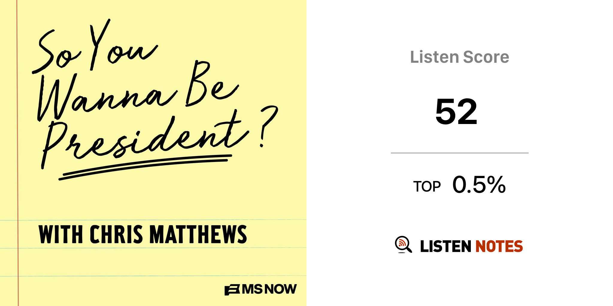 So You Wanna Be President? with Chris Matthews (Podcast) - NBC News ...