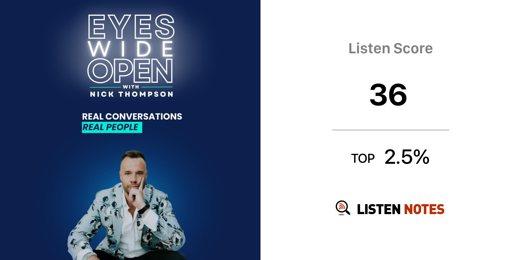 Eyes Wide Open with Nick Thompson (podcast) - Nick Thompson | Listen Notes