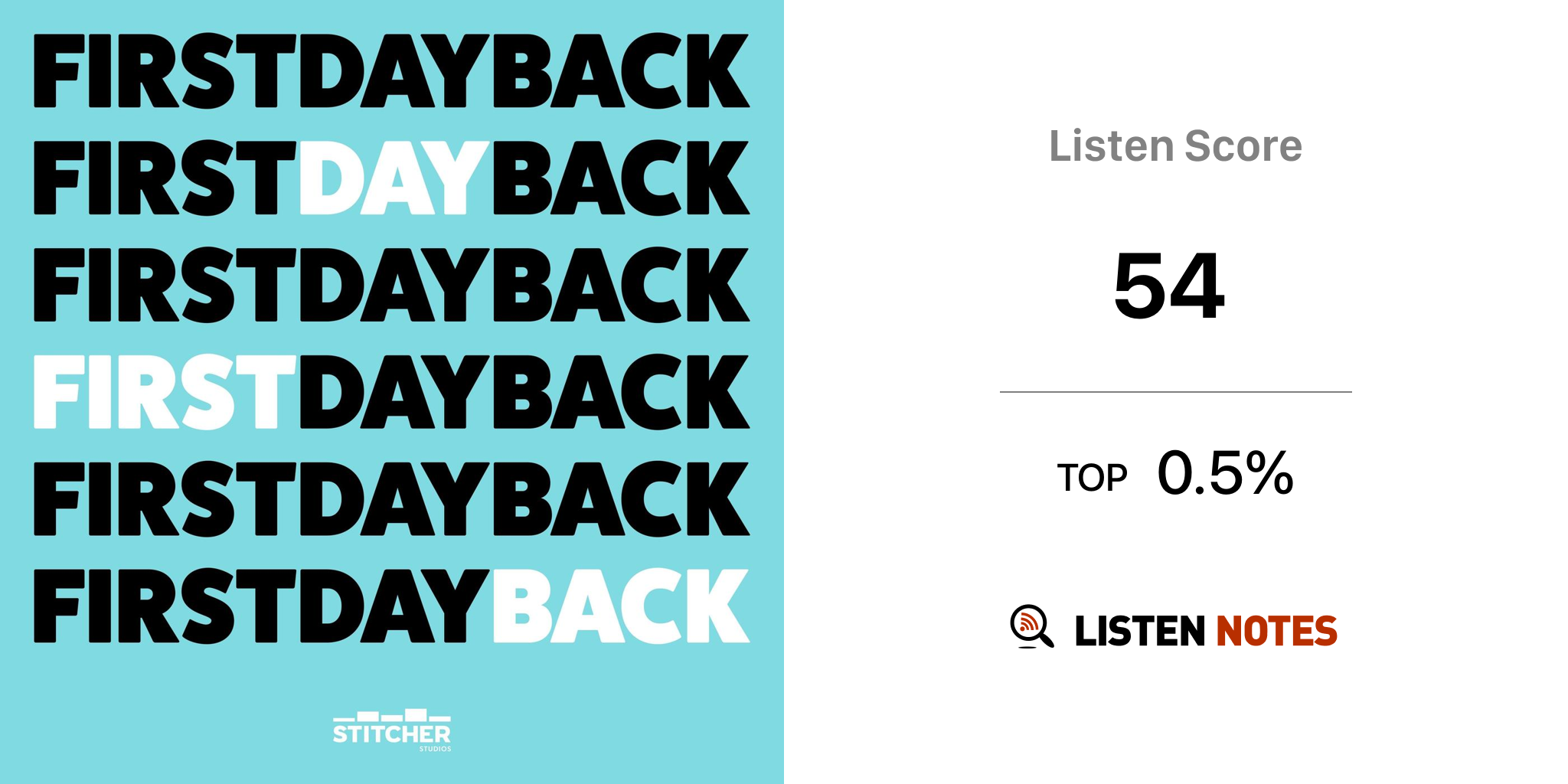 First Day Back (podcast) - Stitcher and Tally Abecassis | Listen Notes