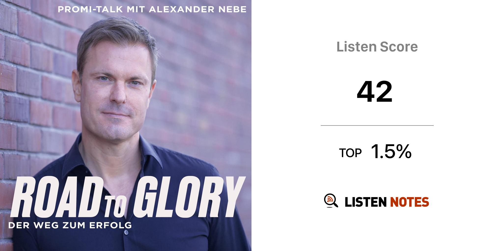 Road to Glory - Promi-Talk mit Alexander Nebe (podcast) - Alexander ...