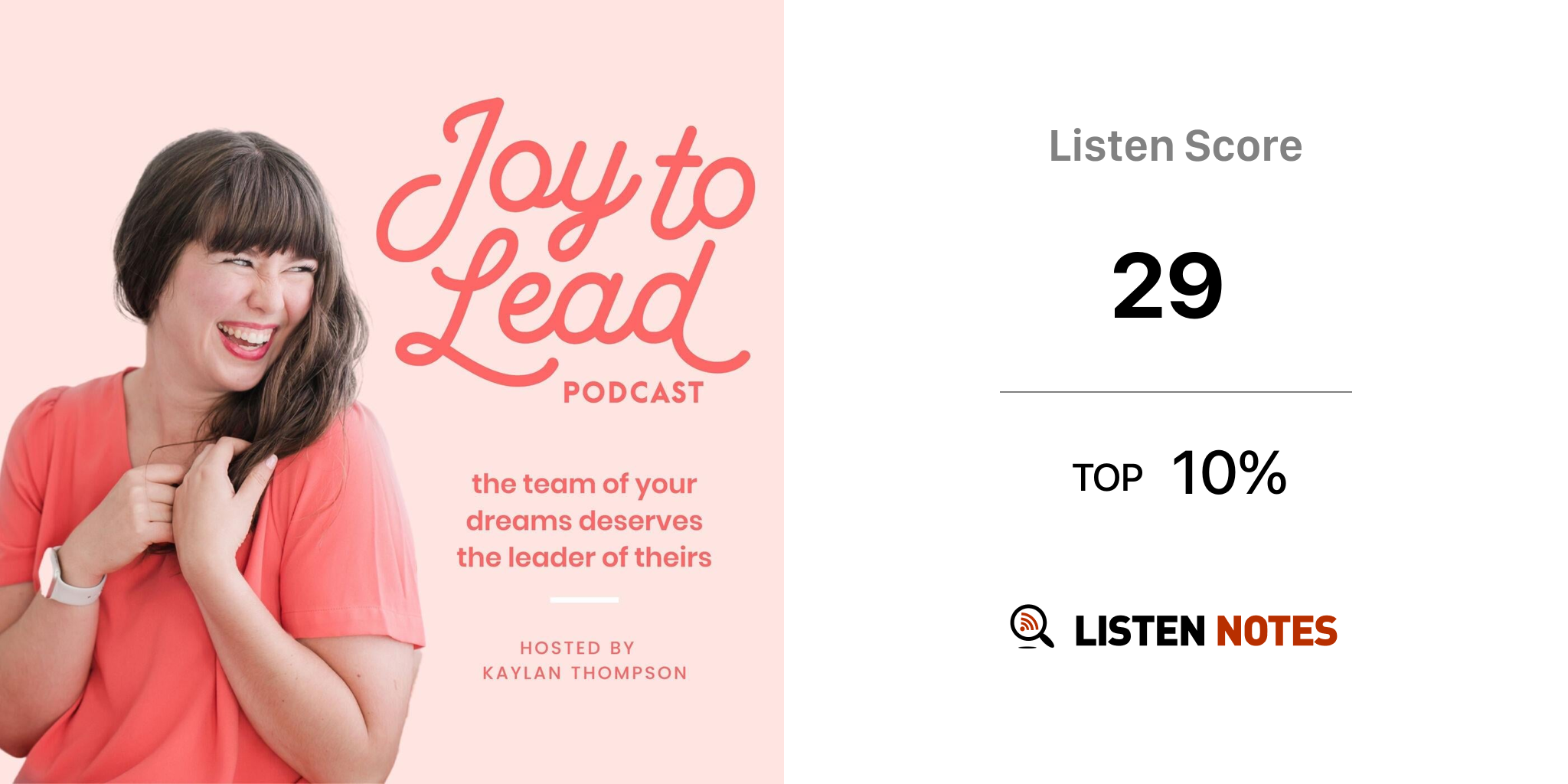 The Joy to Lead Podcast - Kaylan Thompson | Listen Notes