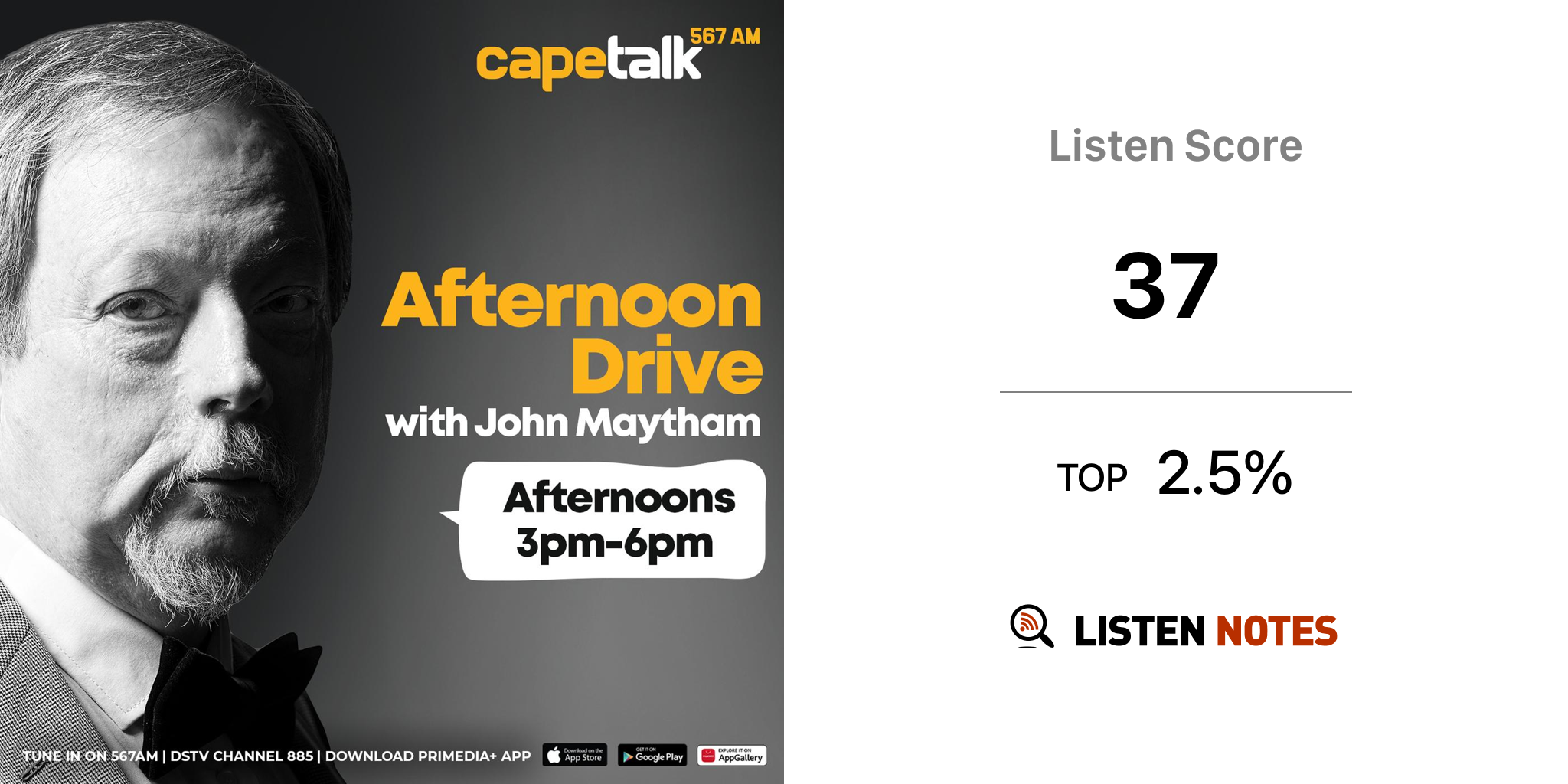 Afternoon Drive with John Maytham (podcast) - CapeTalk | Listen Notes