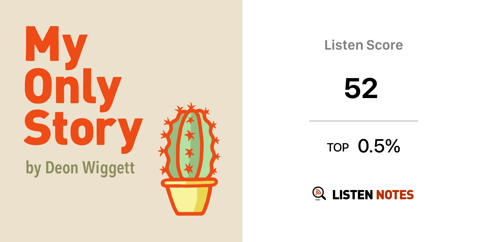 My Only Story (podcast) - Deon Wiggett | Listen Notes
