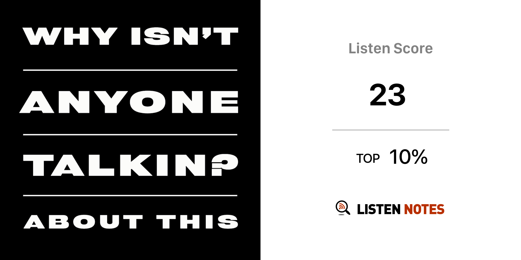 Why Isn't Anyone Talking About This? (Podcast) - Steph Routh | Listen Notes