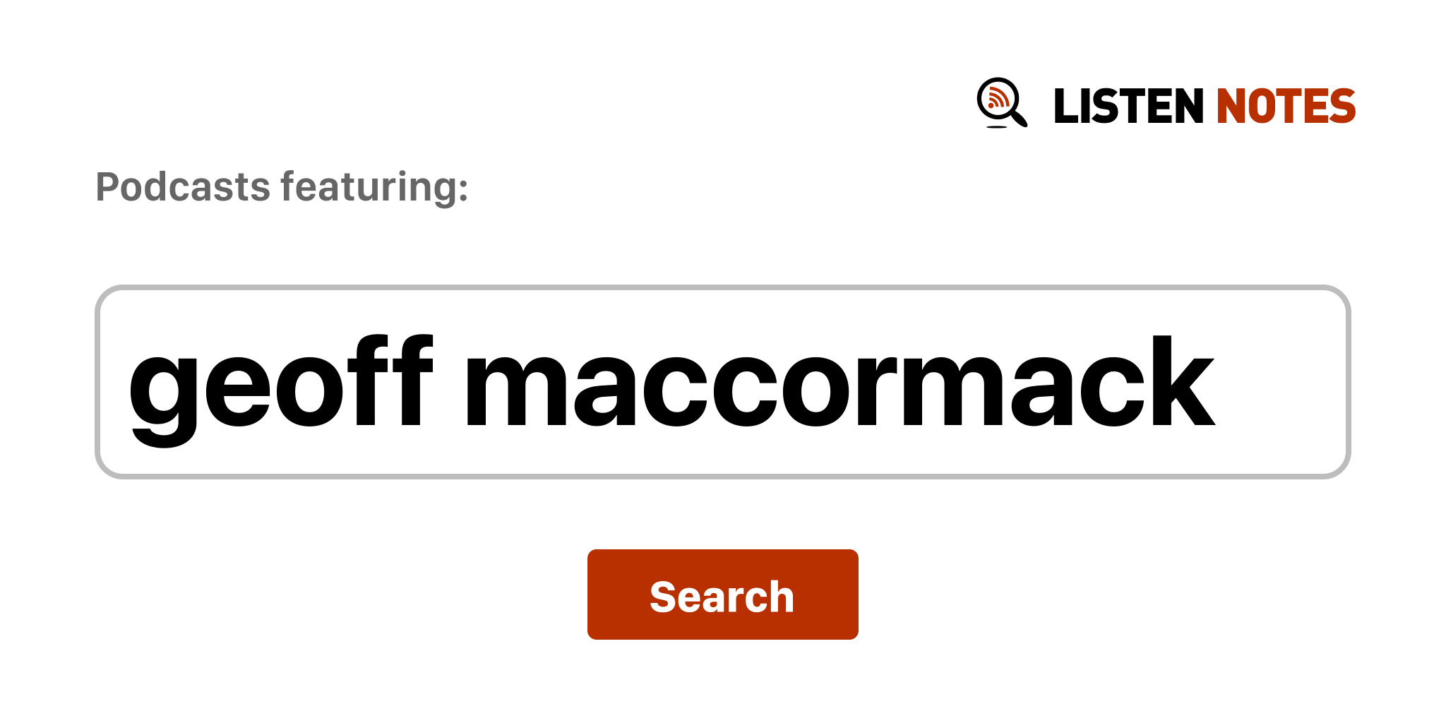 Geoff Maccormack - I migliori episodi di podcast