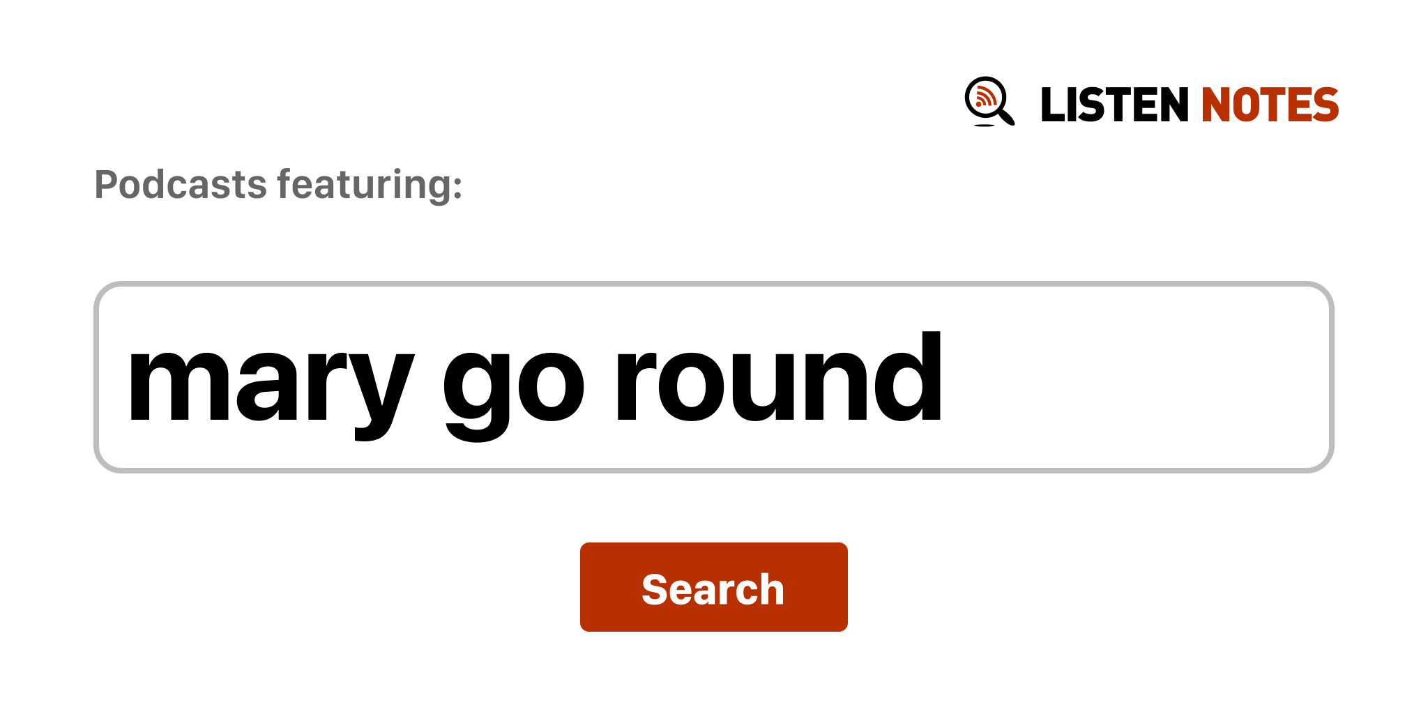 Mary Go Round - 最佳播客单集