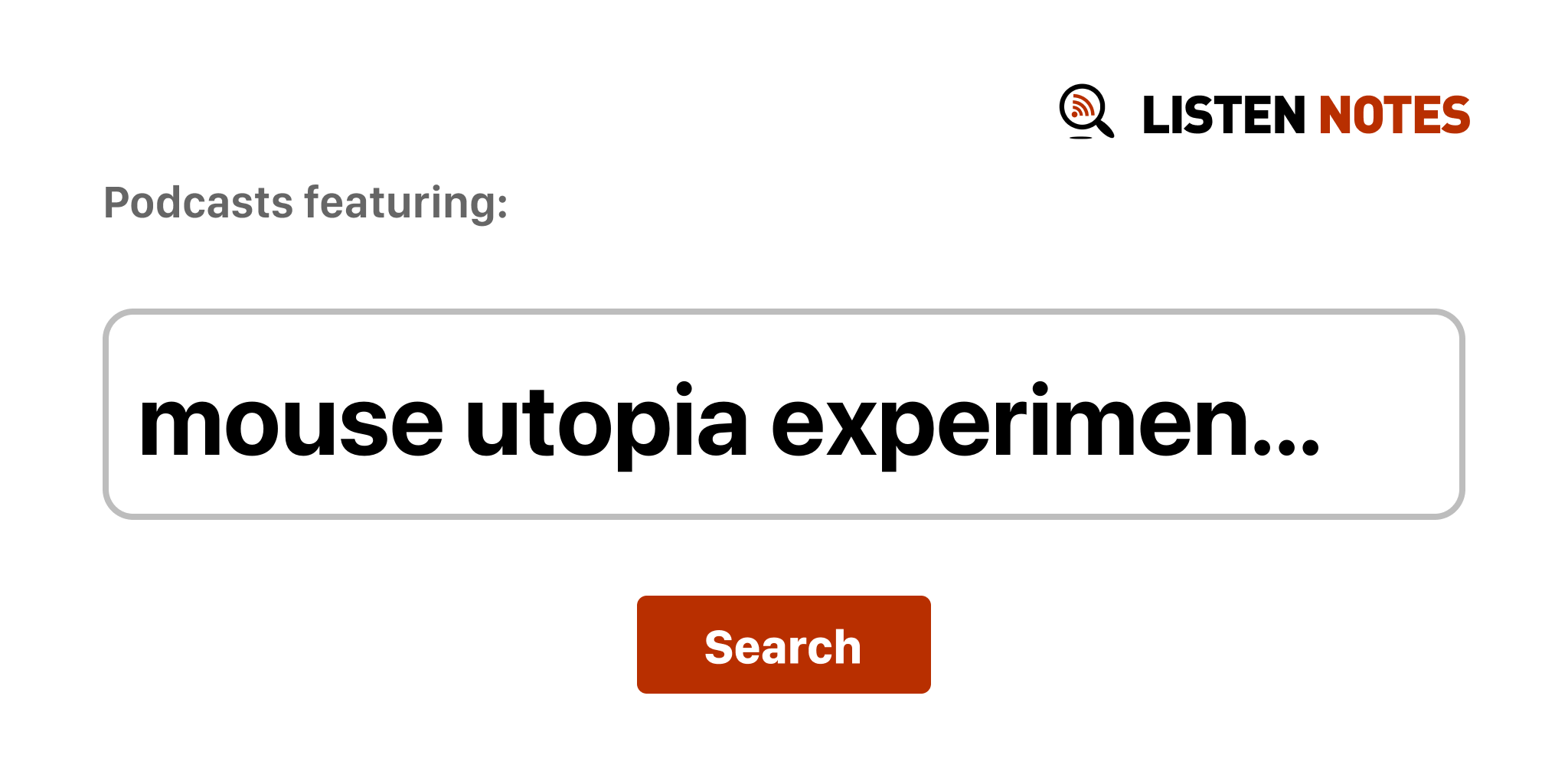 Mouse Utopia Experiment - Top podcast episodes