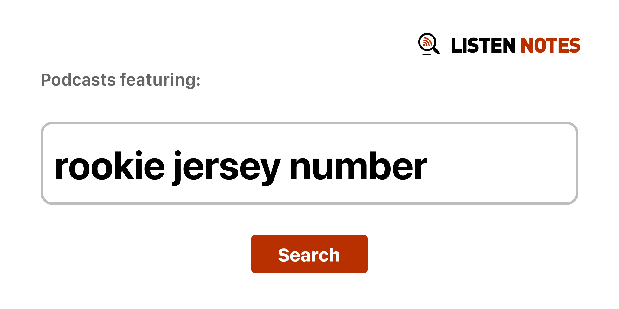 Rookie Jersey Number - Top podcast episodes