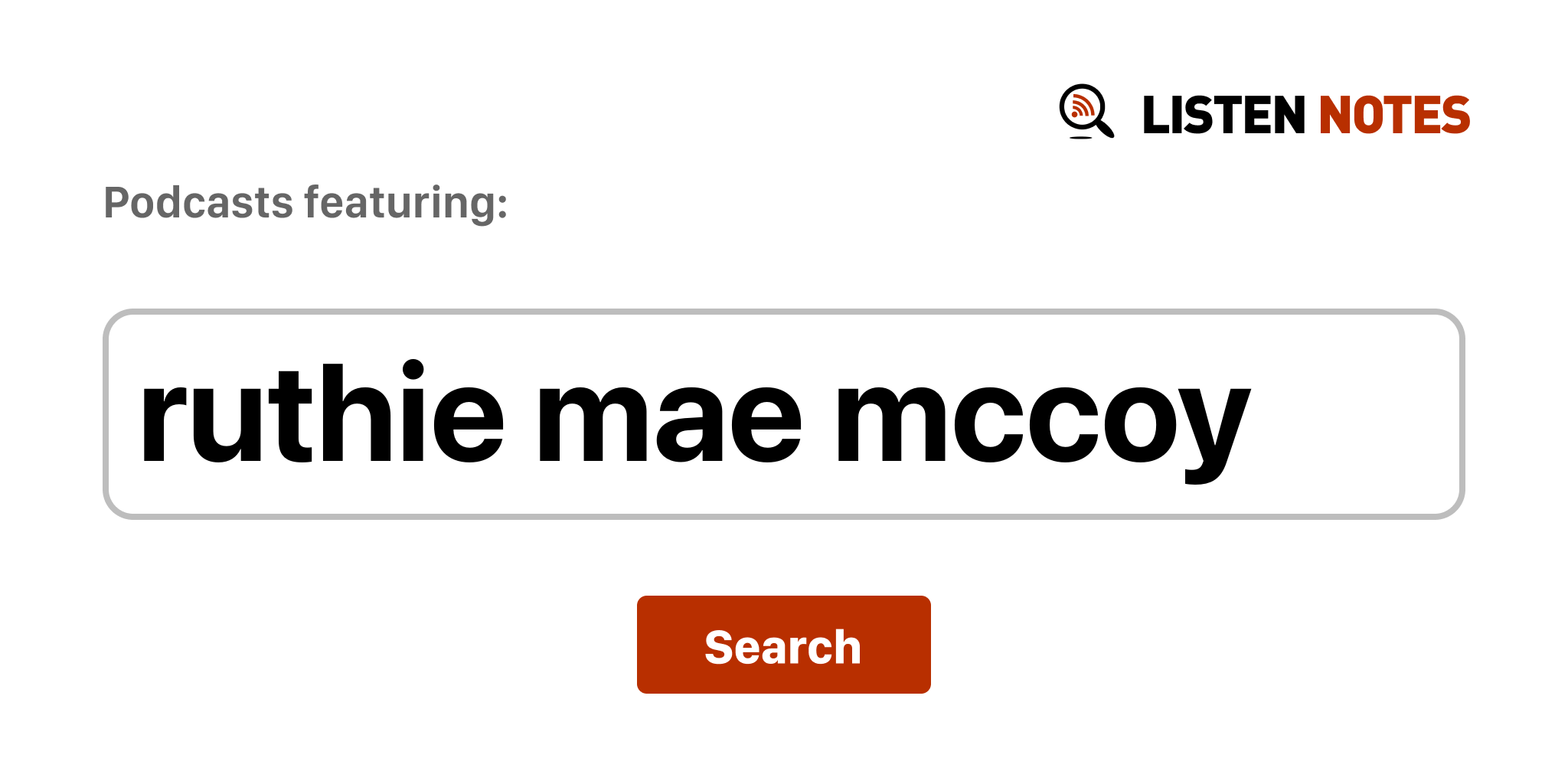 Ruthie Mae Mccoy - Лучшие выпуски подкастов