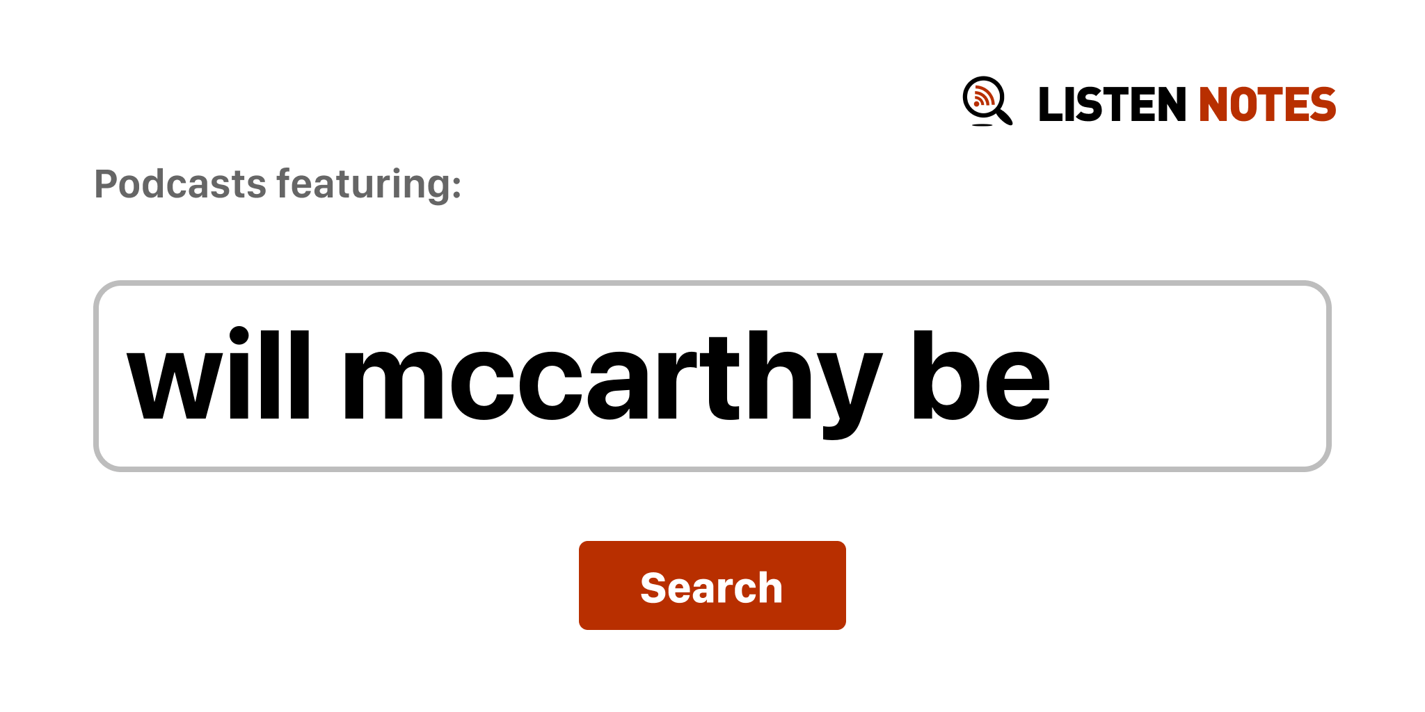 Will Mccarthy Be - Top podcast episodes